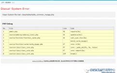 更新缓存 显示Oops! System file lost: class/table/table_common_myapp... - Discuz! X 问题求助 - Powered by ...
